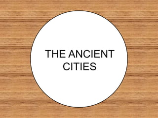 Cities: Origin, Concepts of Growth, and Spatial Theories | PPTX