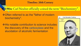 Origin of the discipline biochemistry | PPSX