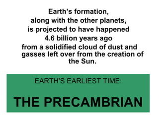 Origin of the Earth & Geologic Time | PPT | Geology | Science