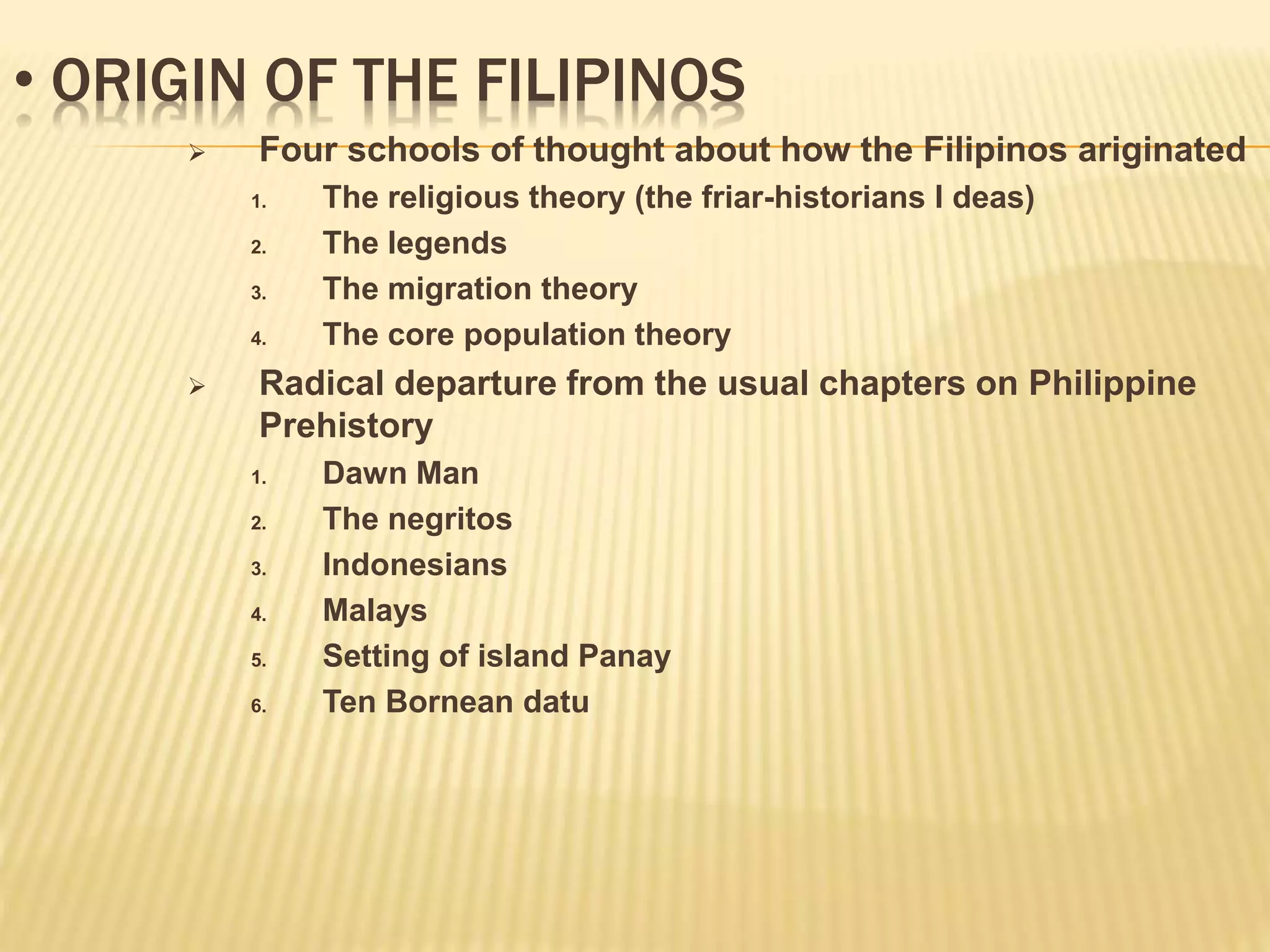 Origin of the filipinos | PPTX