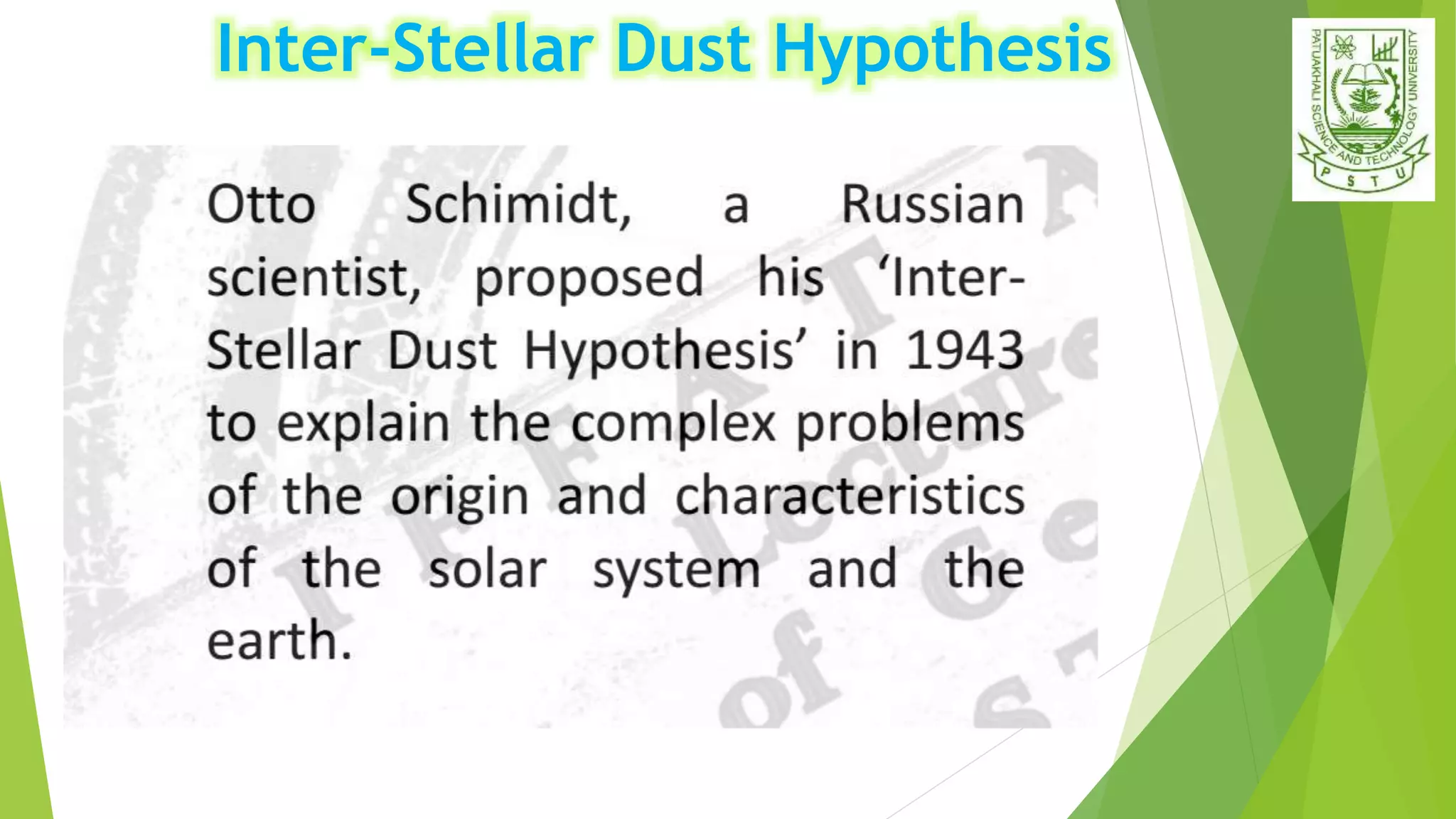 Origin of the solar system hypotheses | PPTX