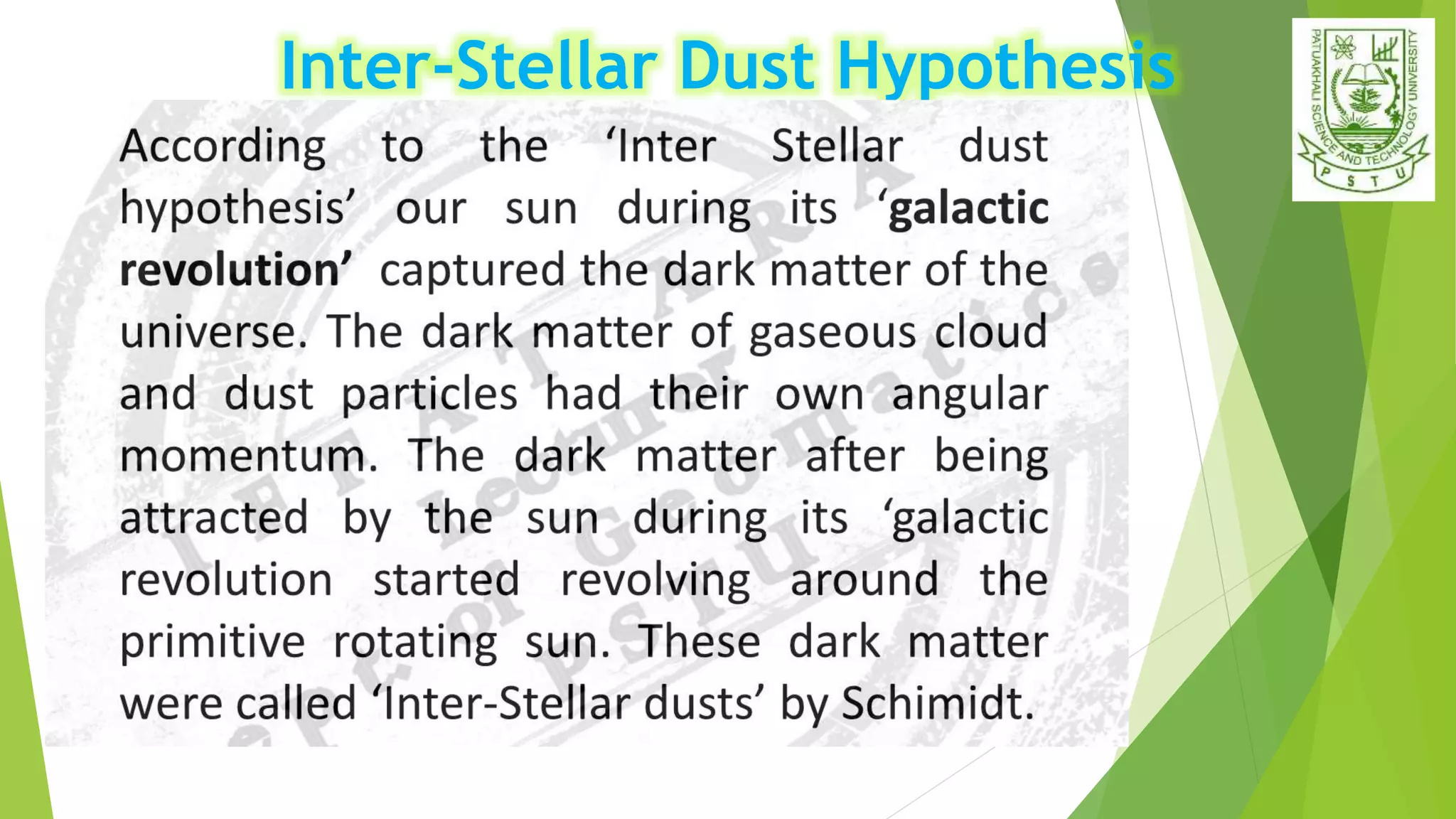 Origin of the solar system hypotheses | PPTX