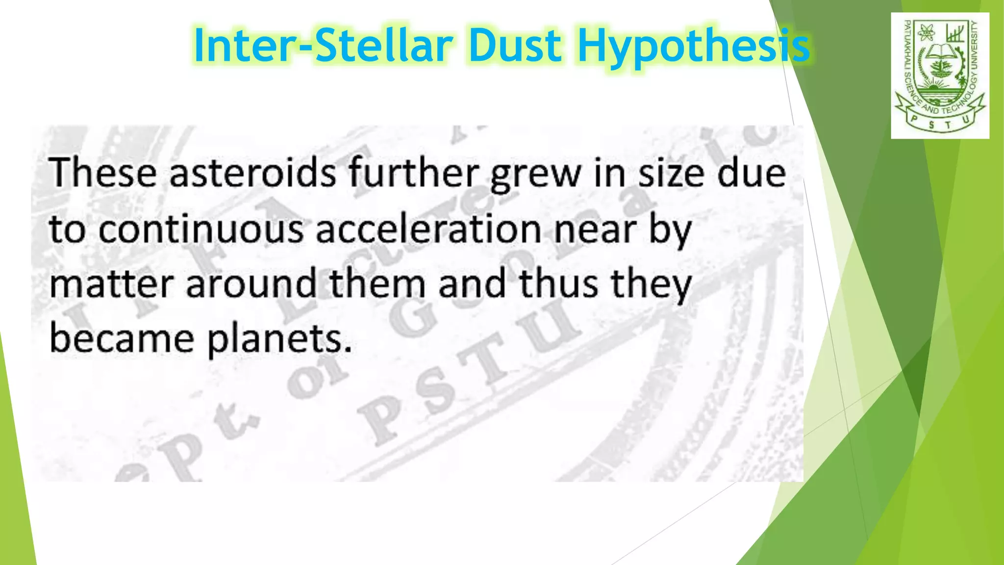 Origin of the solar system hypotheses | PPTX