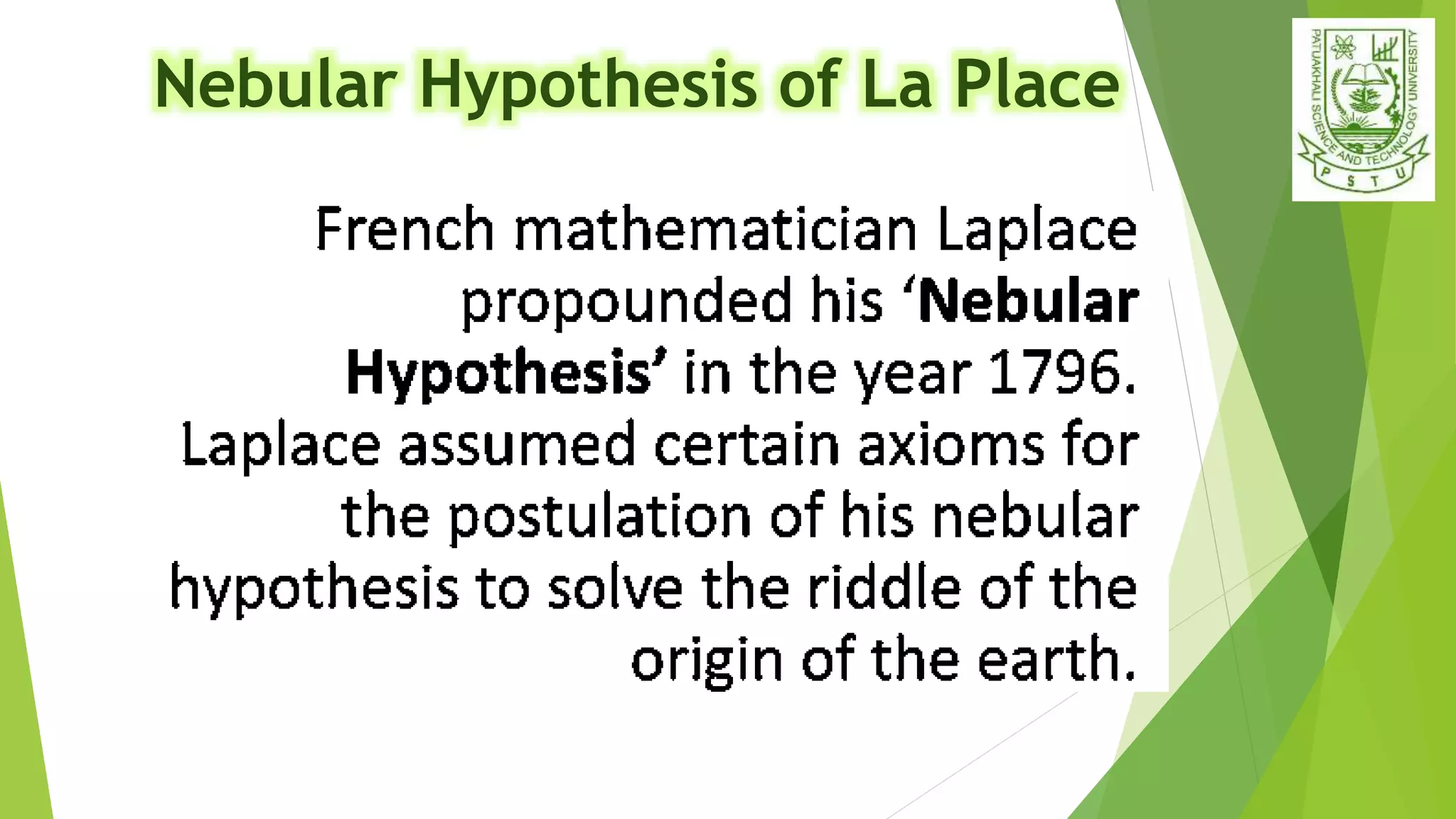 Origin of the solar system hypotheses | PPTX