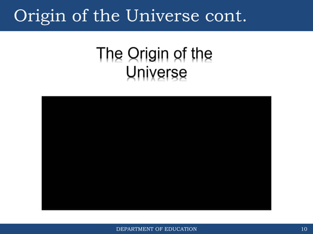 Origin of the Universe.ppt | Space and Astronomy | Science