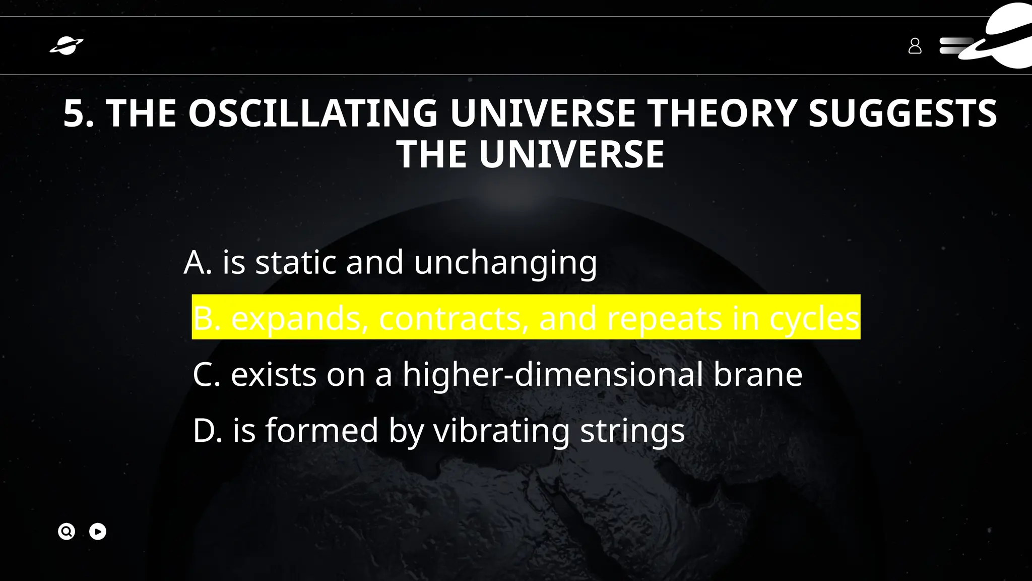 Origin Of the Universe Test Earth and Life Science | PPTX