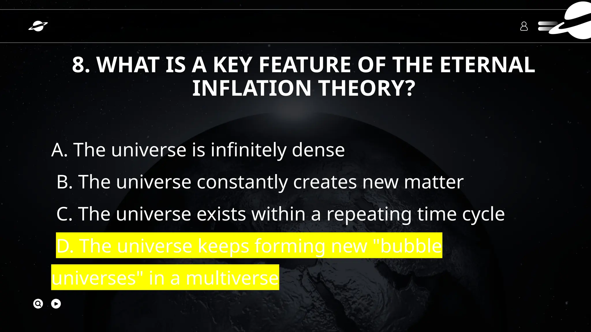 Origin Of the Universe Test Earth and Life Science | PPTX