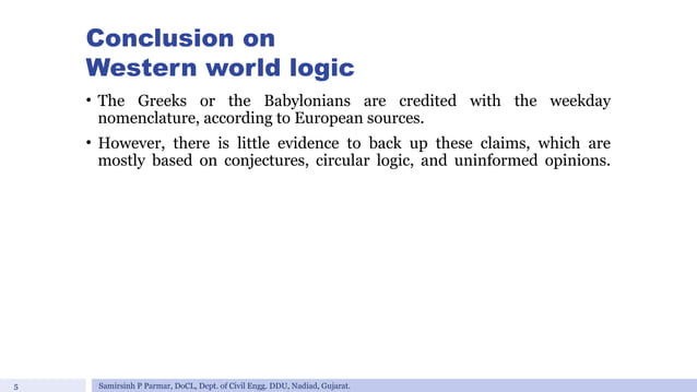 ORIGIN OF WEEKDAY NAMES - Hindu Calender.pptx