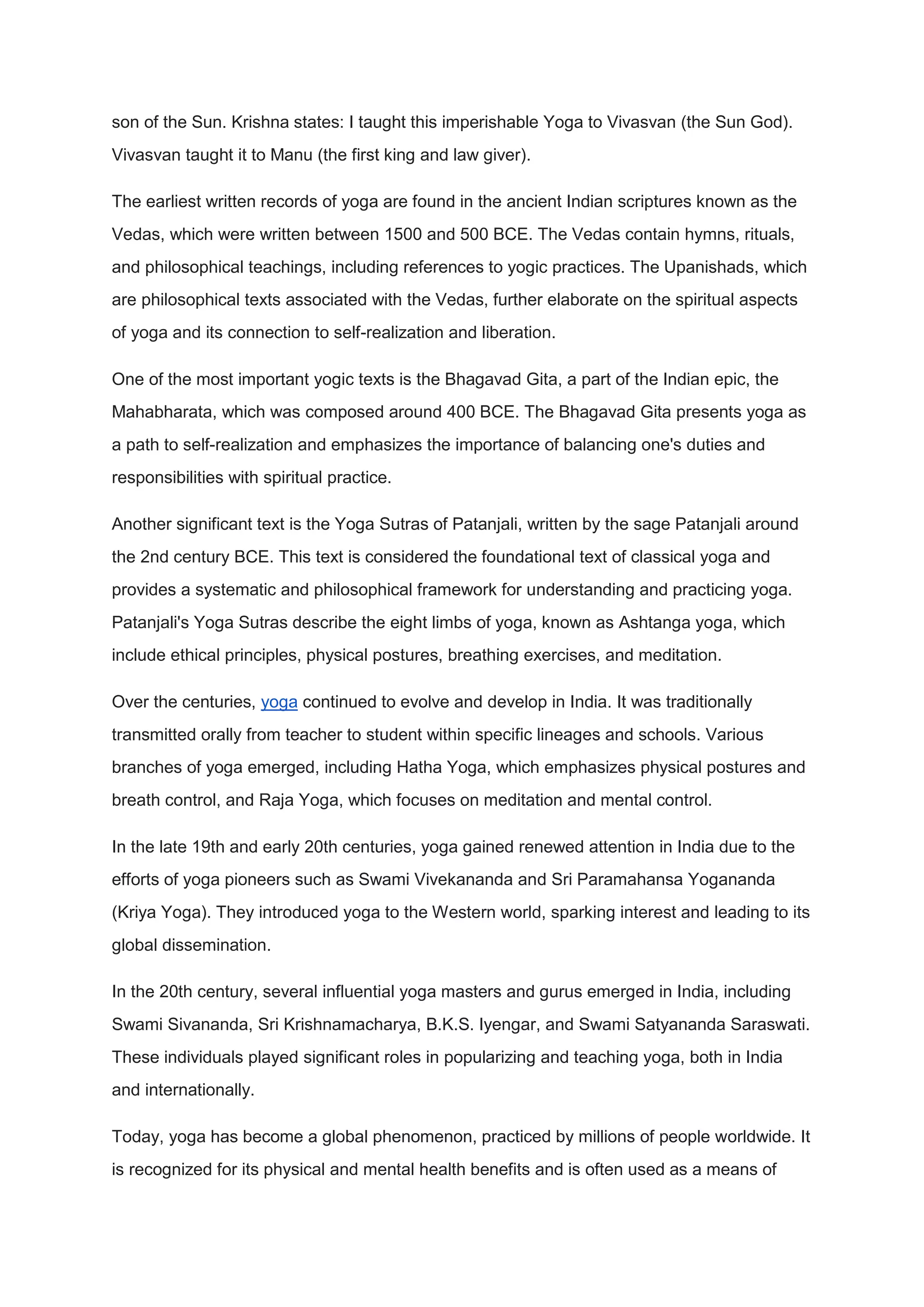 ORIGIN OF YOGA, TYPES AND BENEFITS.docx