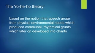 The origins of language | PPTX