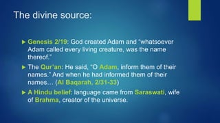 The origins of language | PPTX