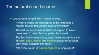 The origins of language | PPTX