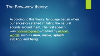 The origins of language | PPTX