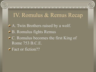 Origins of Rome | PPT