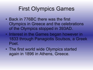 Origins Of The Olympics | PPT