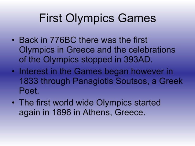 Origins Of The Olympics | PPT