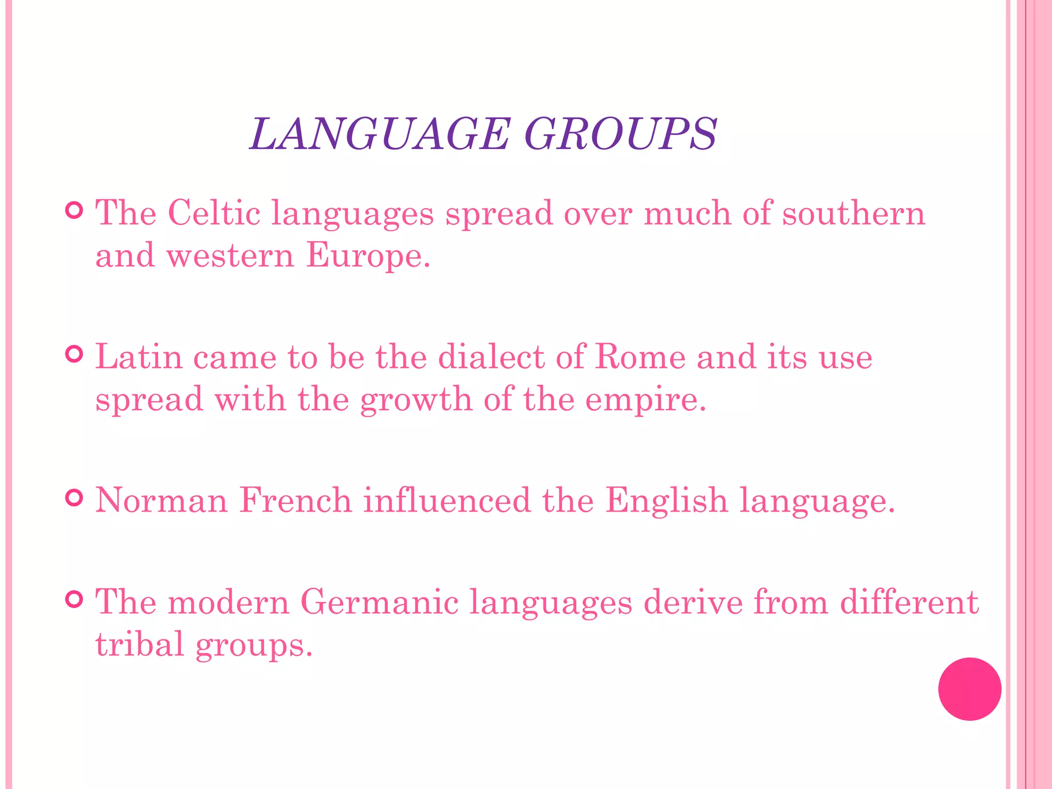 THE ORIGINS OF THE ENGLISH LANGUAGE | PPT