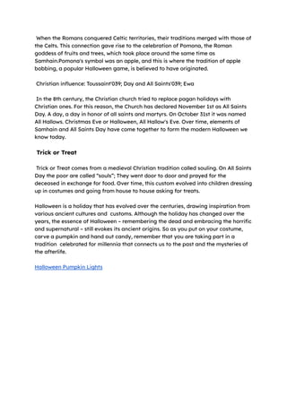 Origins of Halloween | PDF | National & Civic Holidays | Holidays