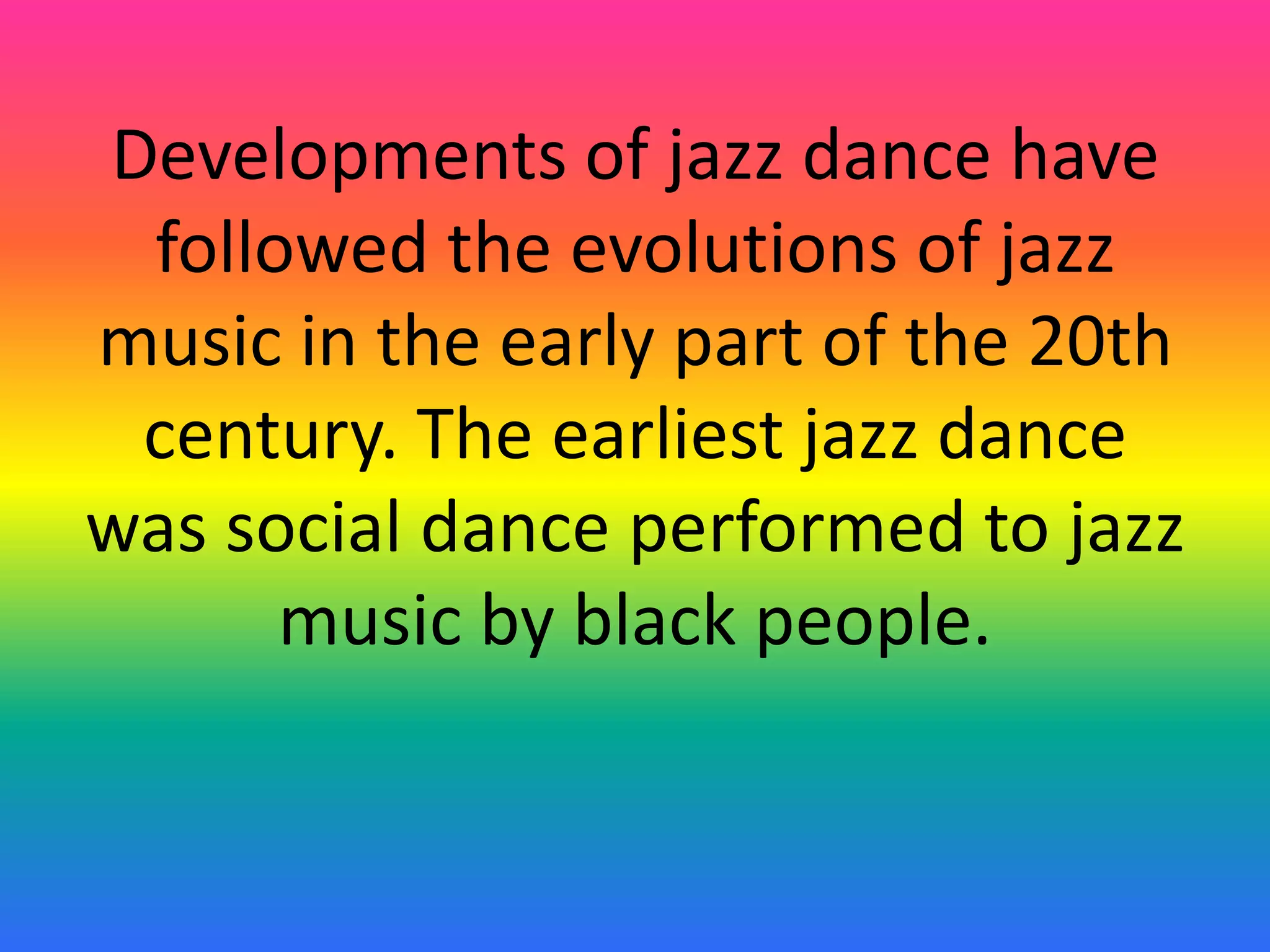 Origins of jazz dance | PPTX
