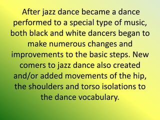 Origins of jazz dance | PPTX