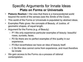 Origins of knowldge 2016 revision 2. concept innatism | PPTX