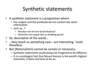 Origins of knowldge 2016 revision 3. knowledge empiricism | PPT