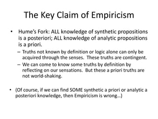 Origins of knowldge 2016 revision 3. knowledge empiricism | PPT