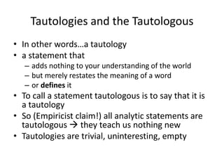 Origins of knowldge 2016 revision 3. knowledge empiricism | PPT