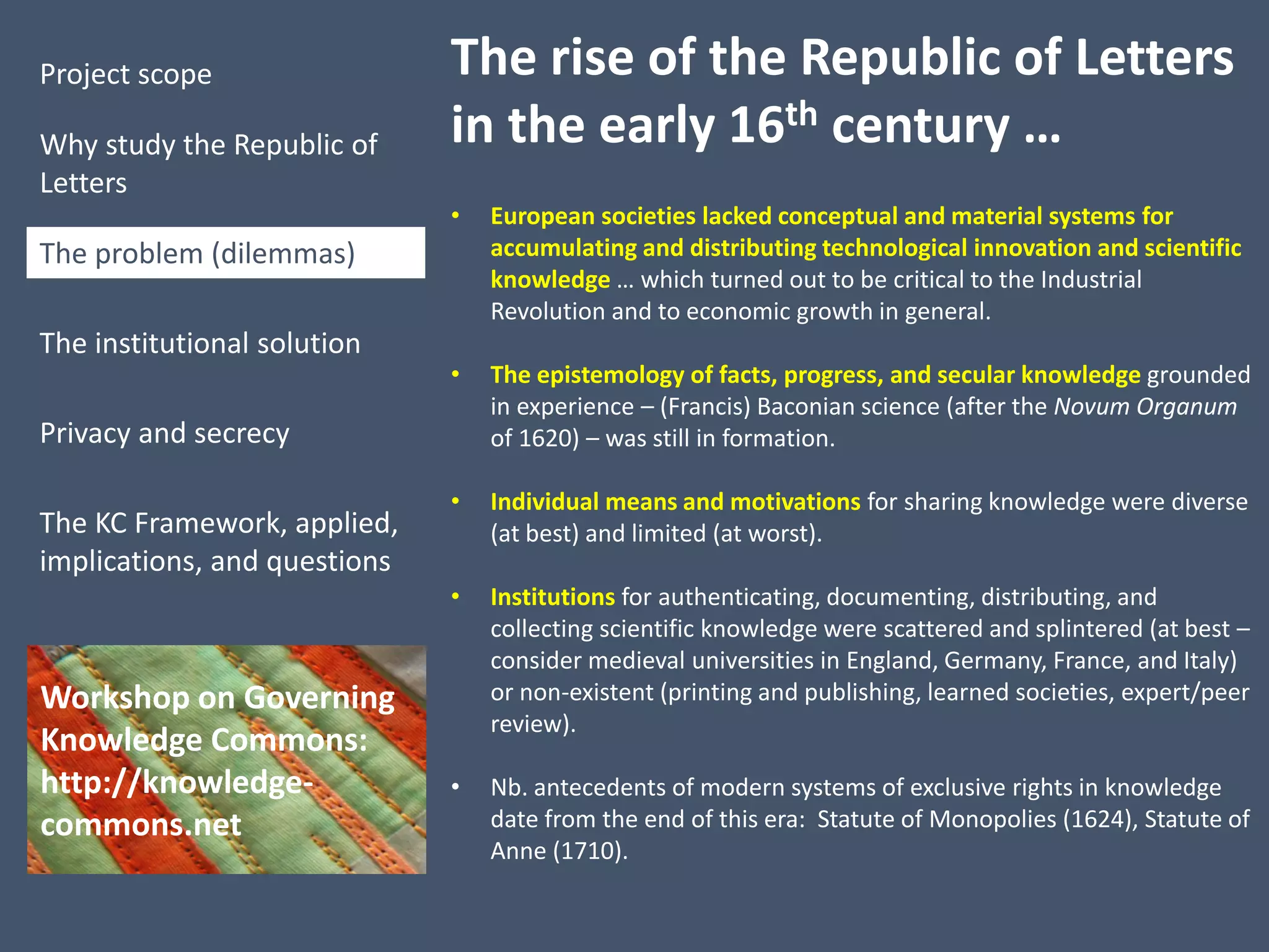 Origins of knowledge commons - open science in historical perspective | PDF