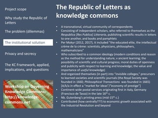 Origins of knowledge commons - open science in historical perspective ...