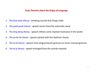 Origins of language and linguistics | PPTX