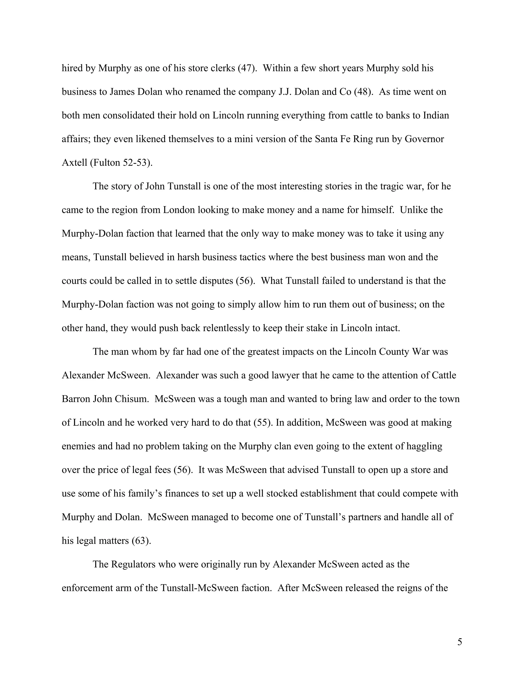 Origins Of Lincoln County War | DOC