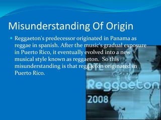 Origins of reggaeton | PPTX
