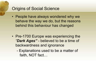 Origins of social science | PPTX