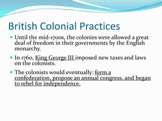 Origins of the american government ppt | PPTX