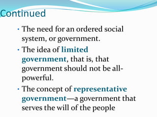 Origins of the american government ppt (1) | PPTX