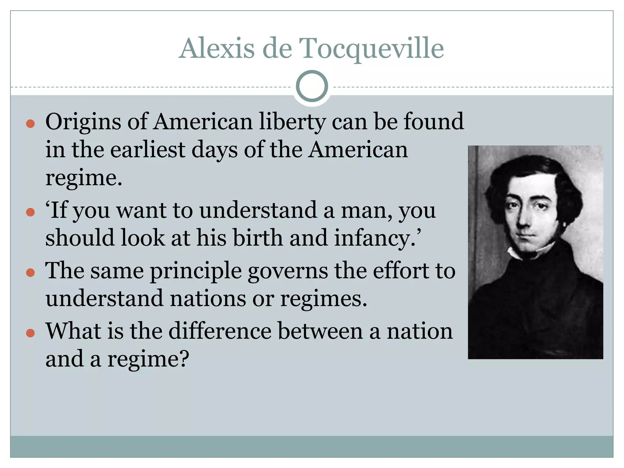 Origins of the American Regime | PDF