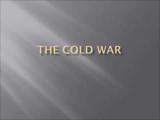 Origins of the cold war | PPT