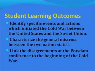 Origins of the cold war | PPT