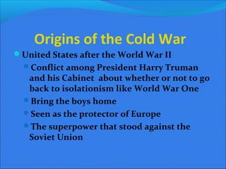 Origins of the cold war | PPT