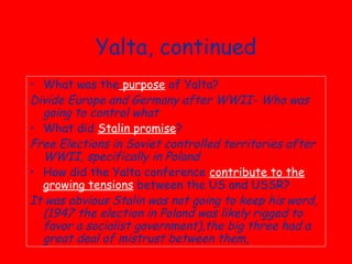 Origins of the cold war | PPT