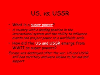Origins of the cold war | PPT