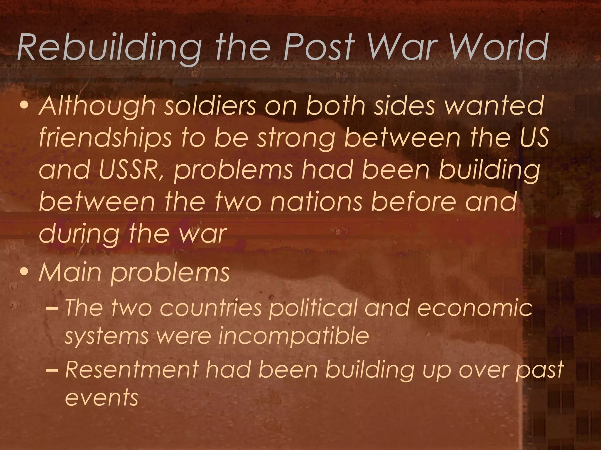 World History - Origins of the Cold War | PPT