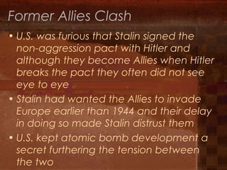 World History - Origins of the Cold War | PPT