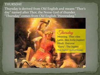 Origins of the days of the week | PPTX