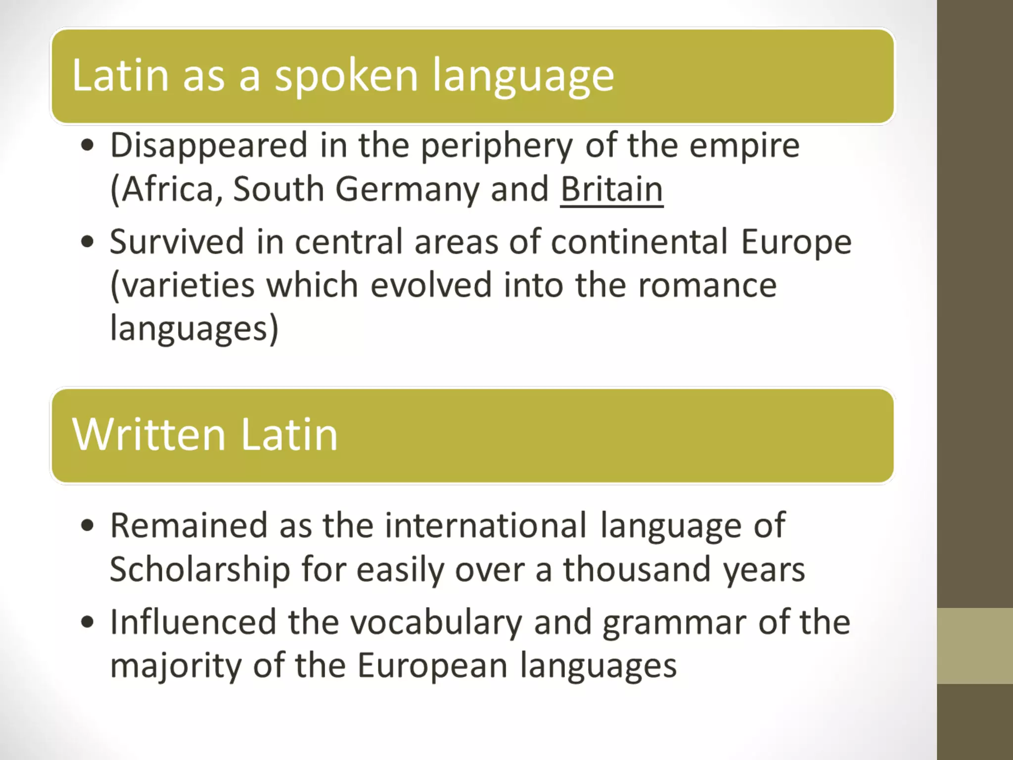 Summary - The origins of the English language | PPT