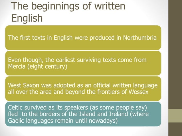 Summary - The origins of the English language | PPT | Genealogy and ...