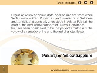 Origins of yellow sapphire gemstone | PDF