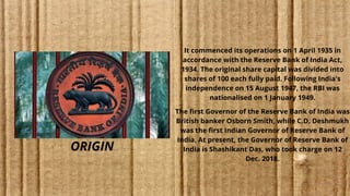 Origin,Structure and Functions of RBI | PDF