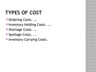 DECISION MAKING,LPP,NORTH WEST CORNER RULE,INVENTORY CONTROL ...